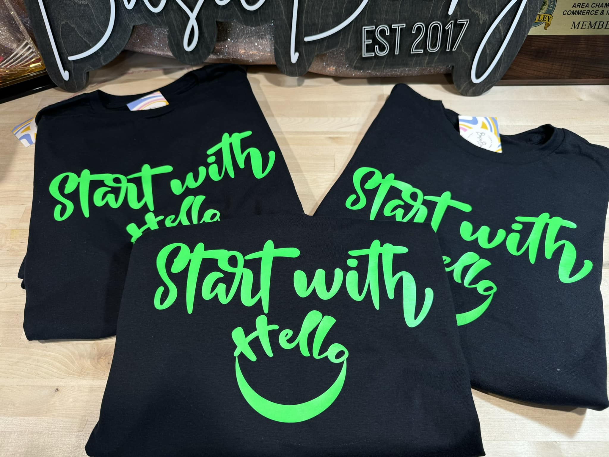 START WITH HELLO – Basic Becky Tees & More