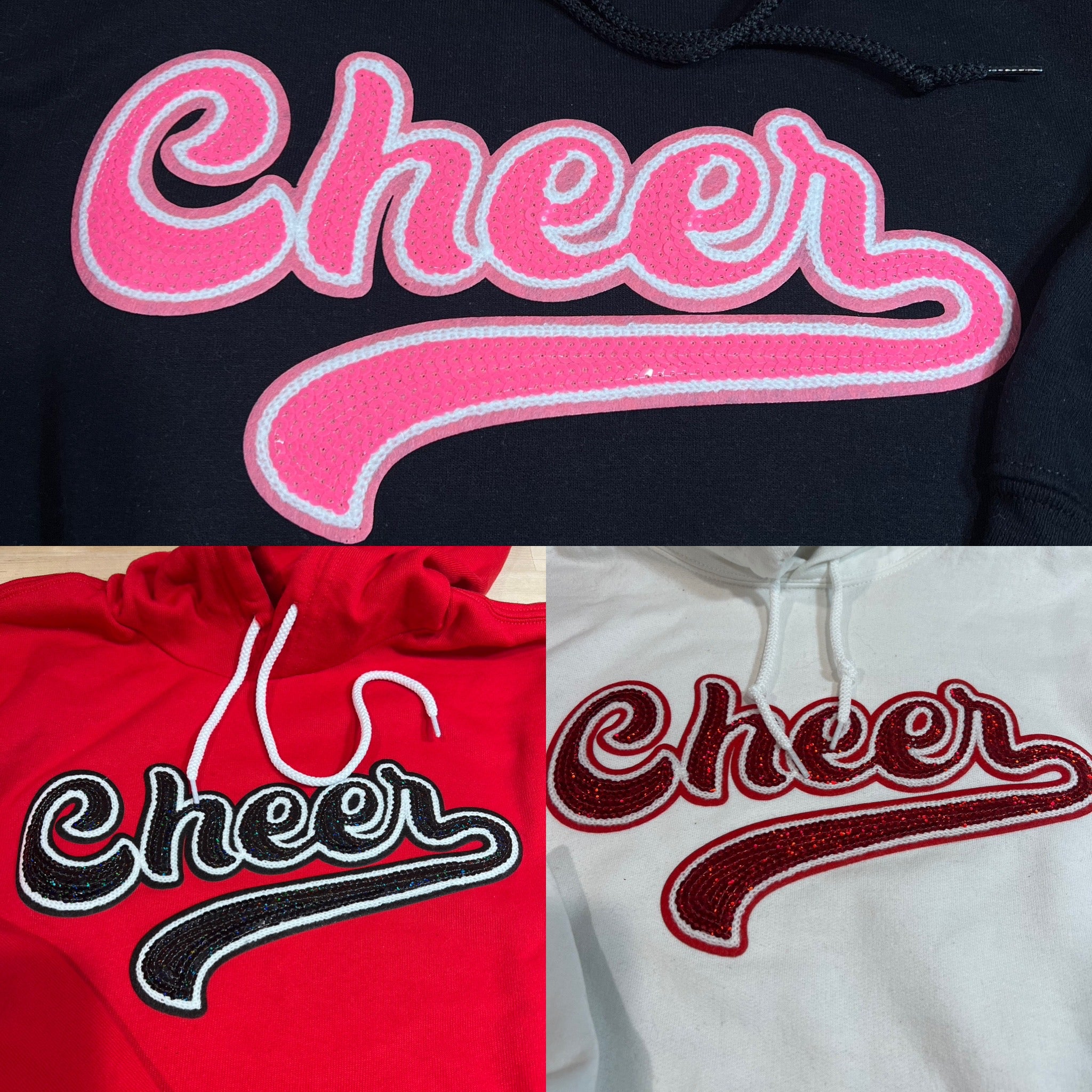 CHEER SEQUIN PATCH – Basic Becky Tees & More