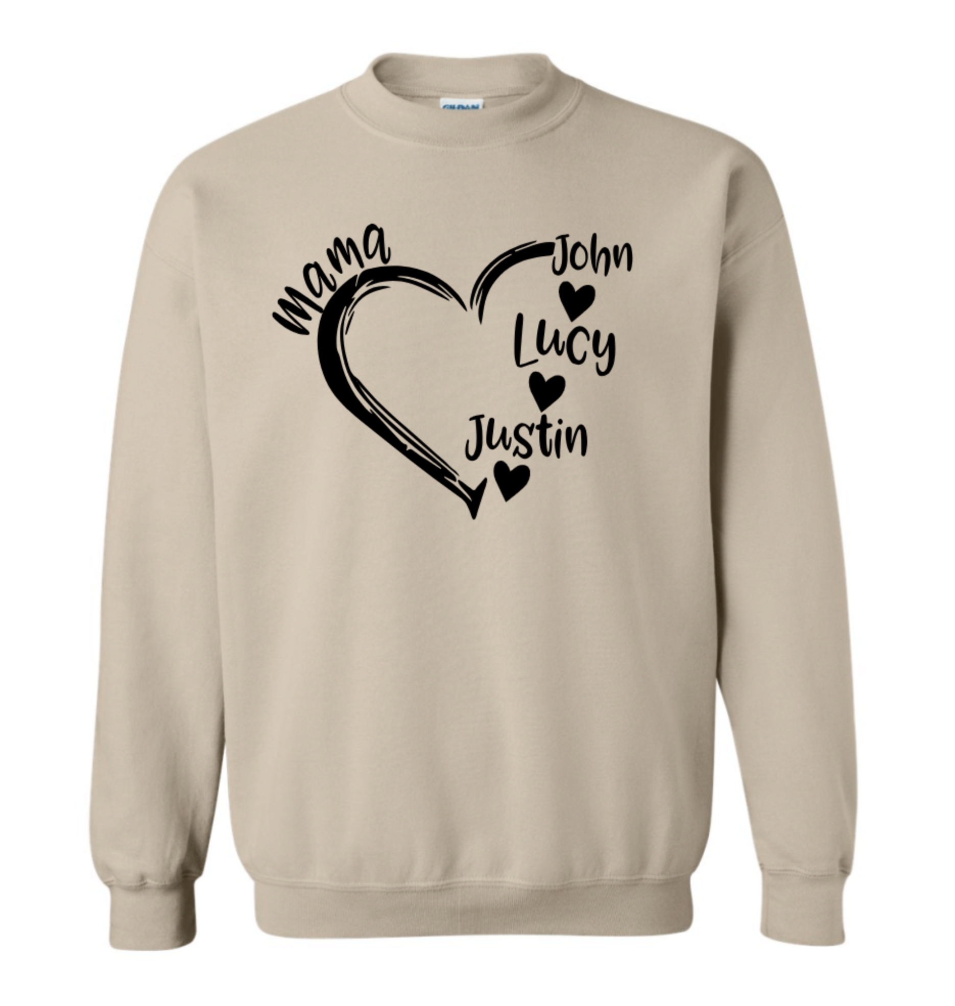 CUSTOM HEART WITH NAMES – Basic Becky Tees & More