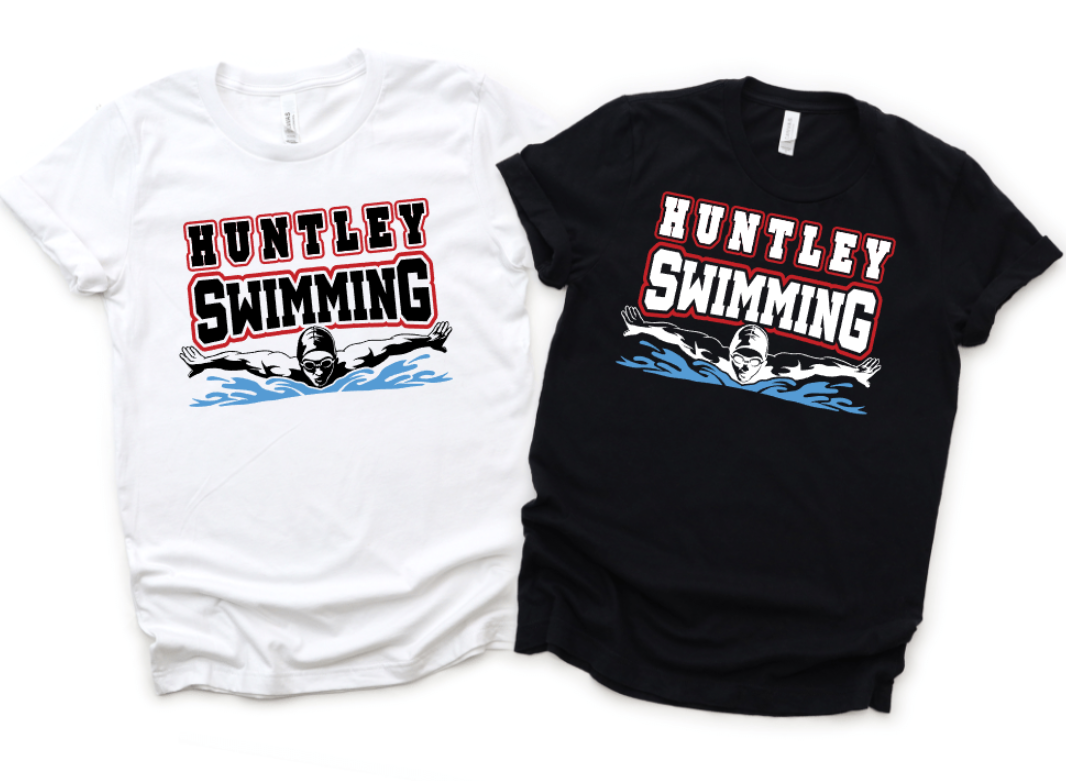 HUNTLEY SWIMMING VARSITY FONT SET UP – Basic Becky Tees & More